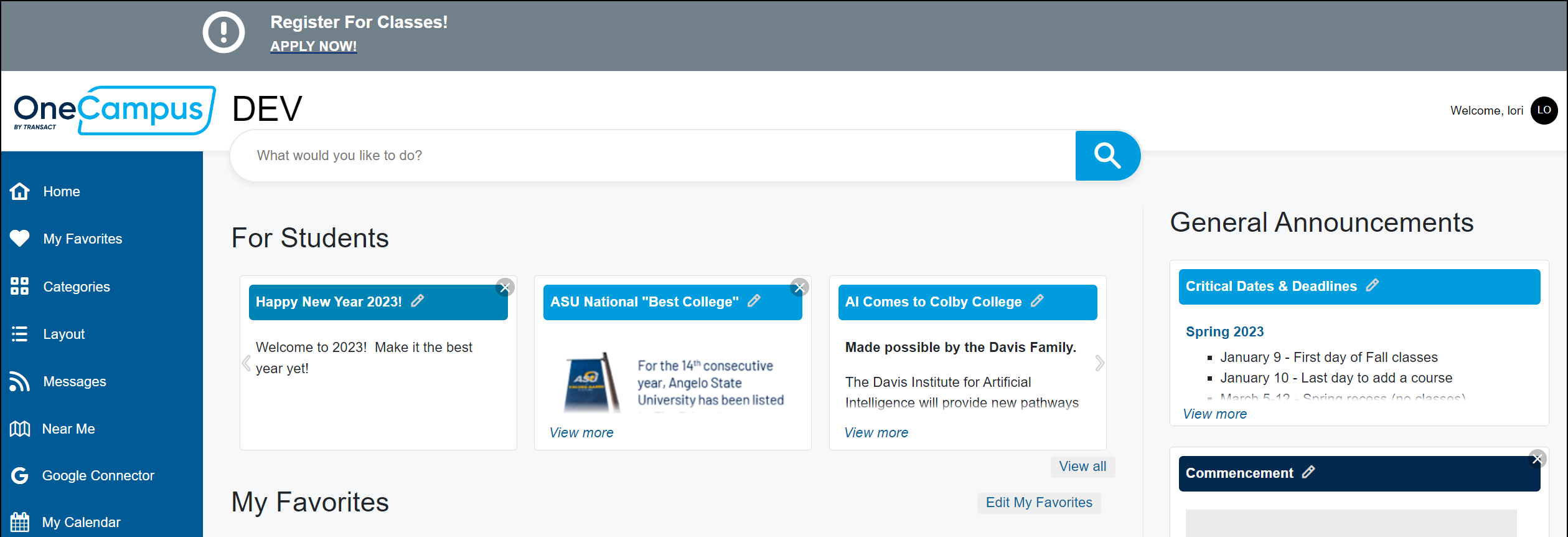 OneCampus Blackboard Connector Improvement
